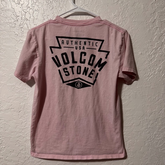 Volcom | Shirts | Volcom Stone Authentic Usa Short Sleeve Pink Tshirt ...